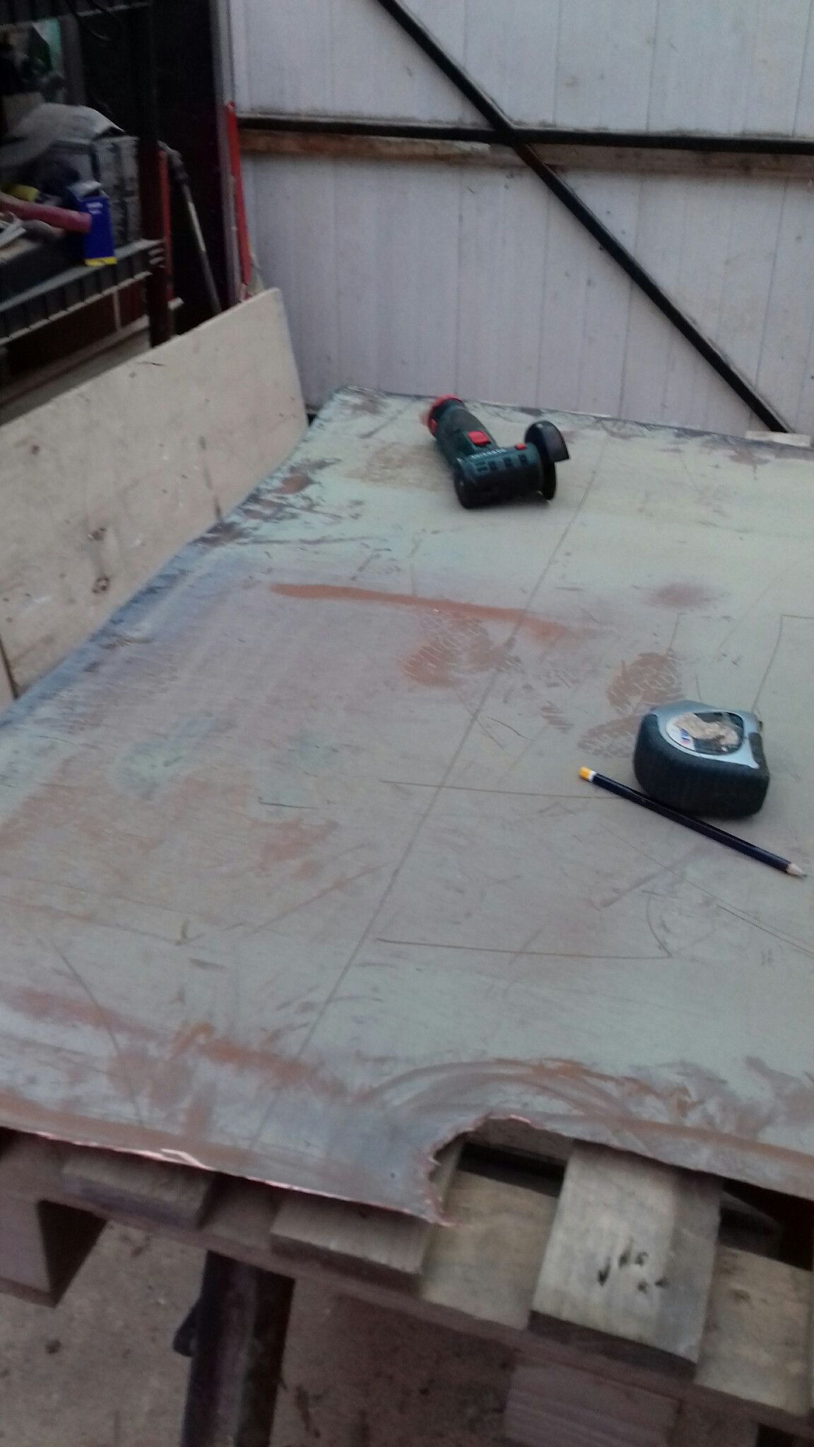 Work in Progress: Cutting up Salvaged Copper