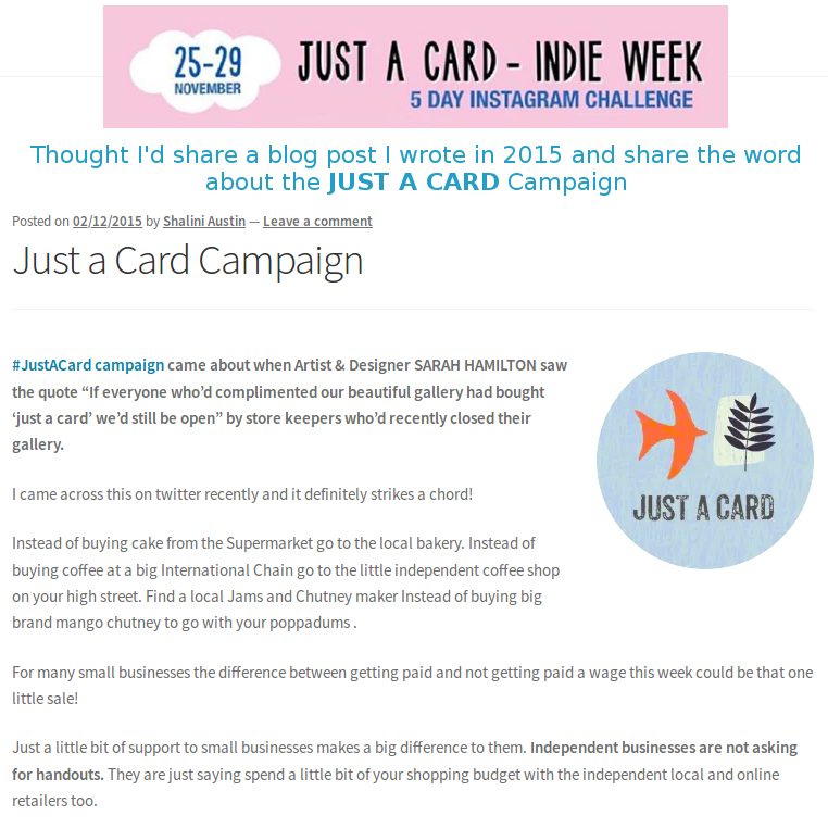JustaCard Indie Week (25 - 29 NOVEMBER)